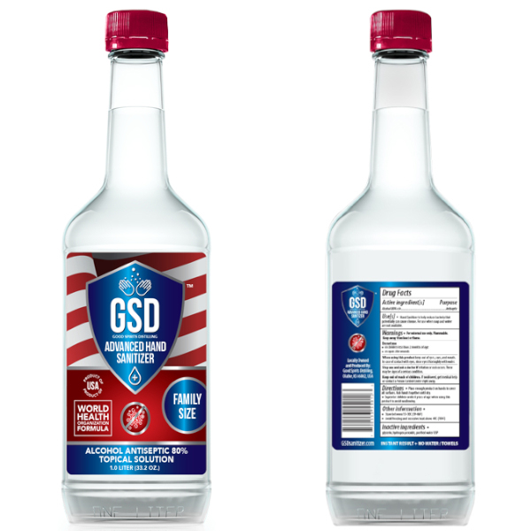 GSD All Purpose Liquid Sanitizer and Disinfectant 1 L