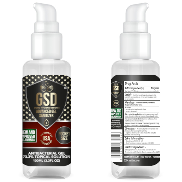 GSD All Purpose Aloe Gel Sanitizer with Essential Oils 100 ml