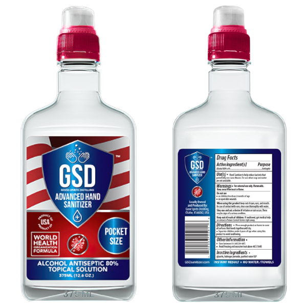 GSD All Purpose Liquid Sanitizer and Disinfectant 375ml